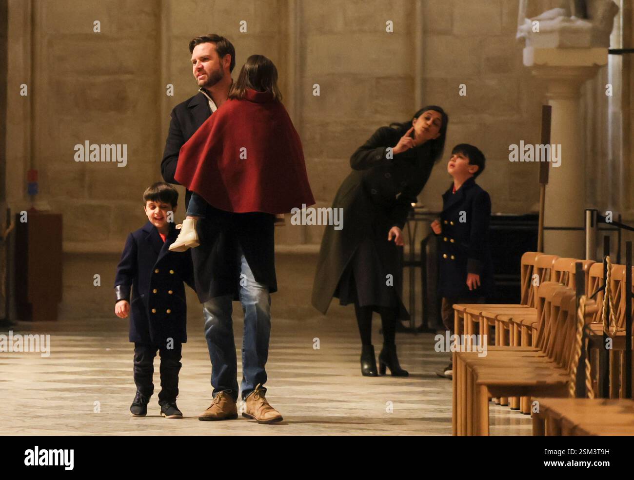 U.S. Vice President JD Vance, second lady Usha Vance, and their ...