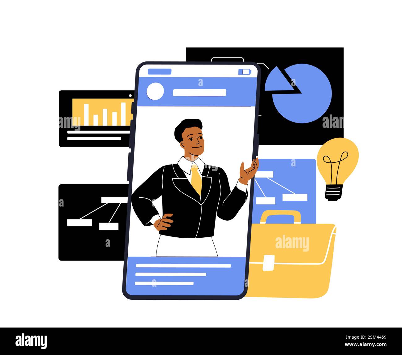 Business networking and strategy concept illustration Stock Vector ...