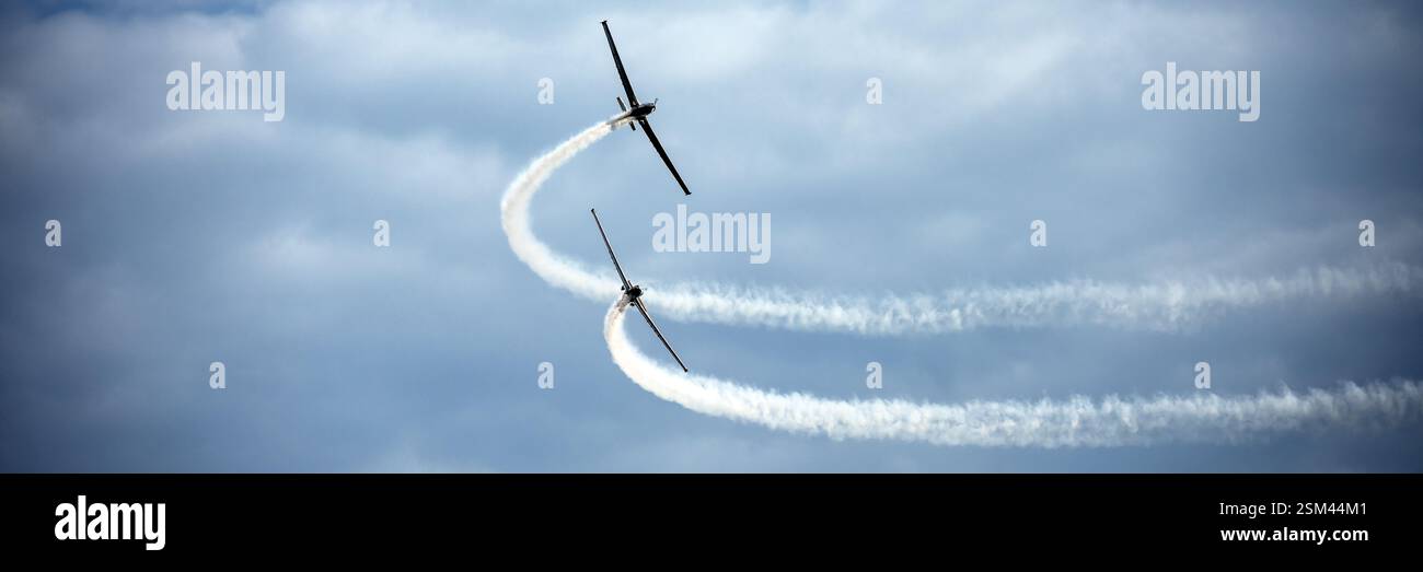 Two Flight in the sky Stock Photo - Alamy