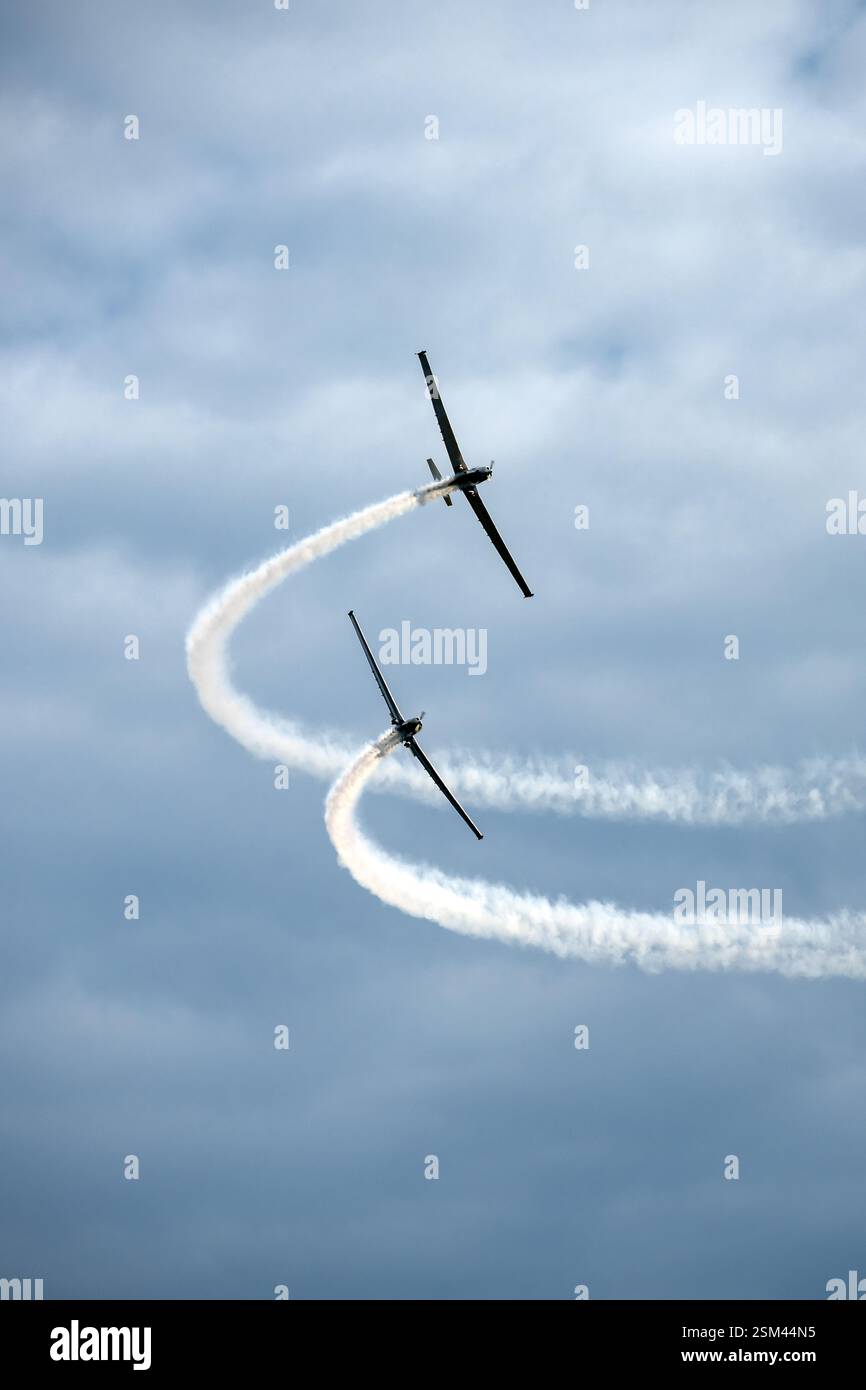 Two Flight in the sky Stock Photo - Alamy