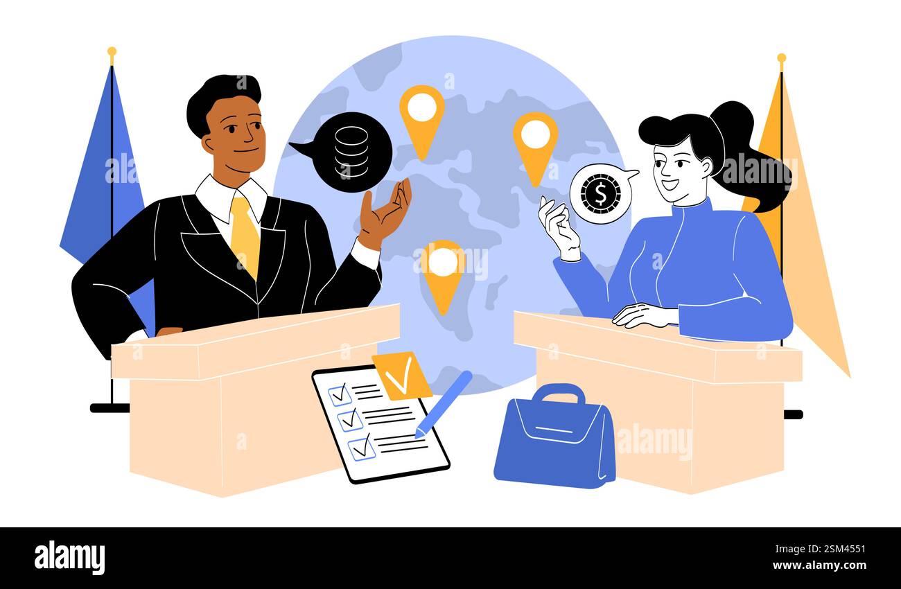 Diplomacy negotiation Stock Vector Images - Alamy