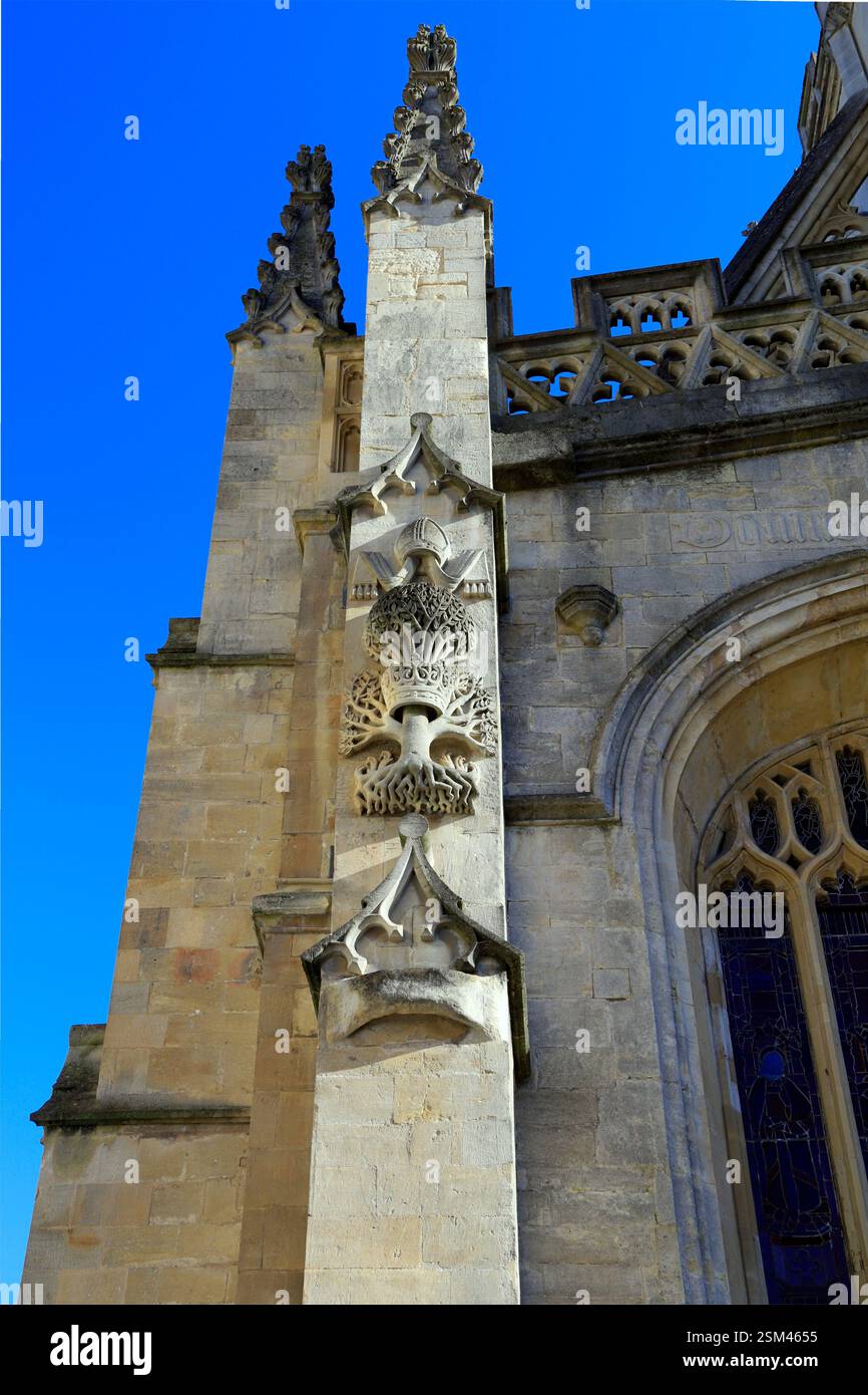 Olive tree carving for Bishop Oliver King on Bath Abbey, Somerset ...