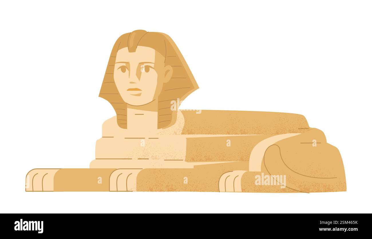 Illustration of the Great Sphinx of Giza in a stylized design Stock ...