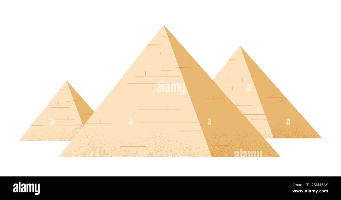 Three pyramids illustration on white background Stock Vector Image ...