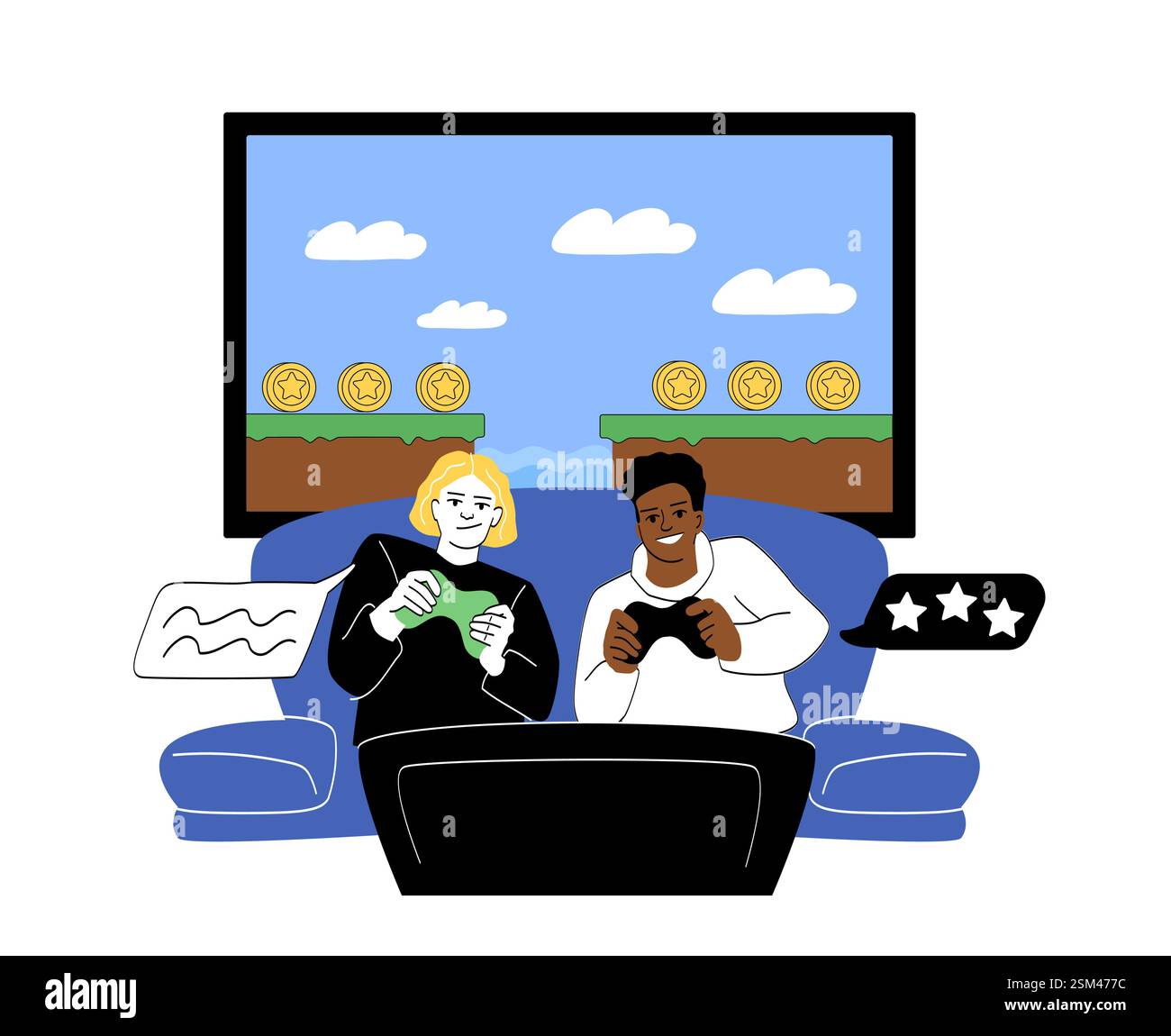 Relaxed screen Stock Vector Images - Alamy