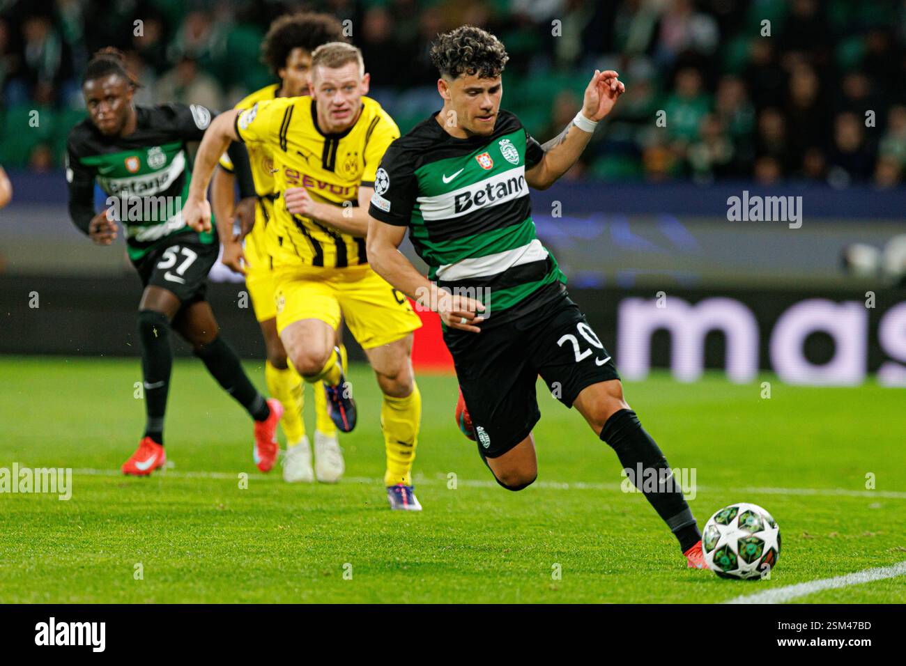 Maximiliano Araujo seen during UEFA Champions League game between teams ...