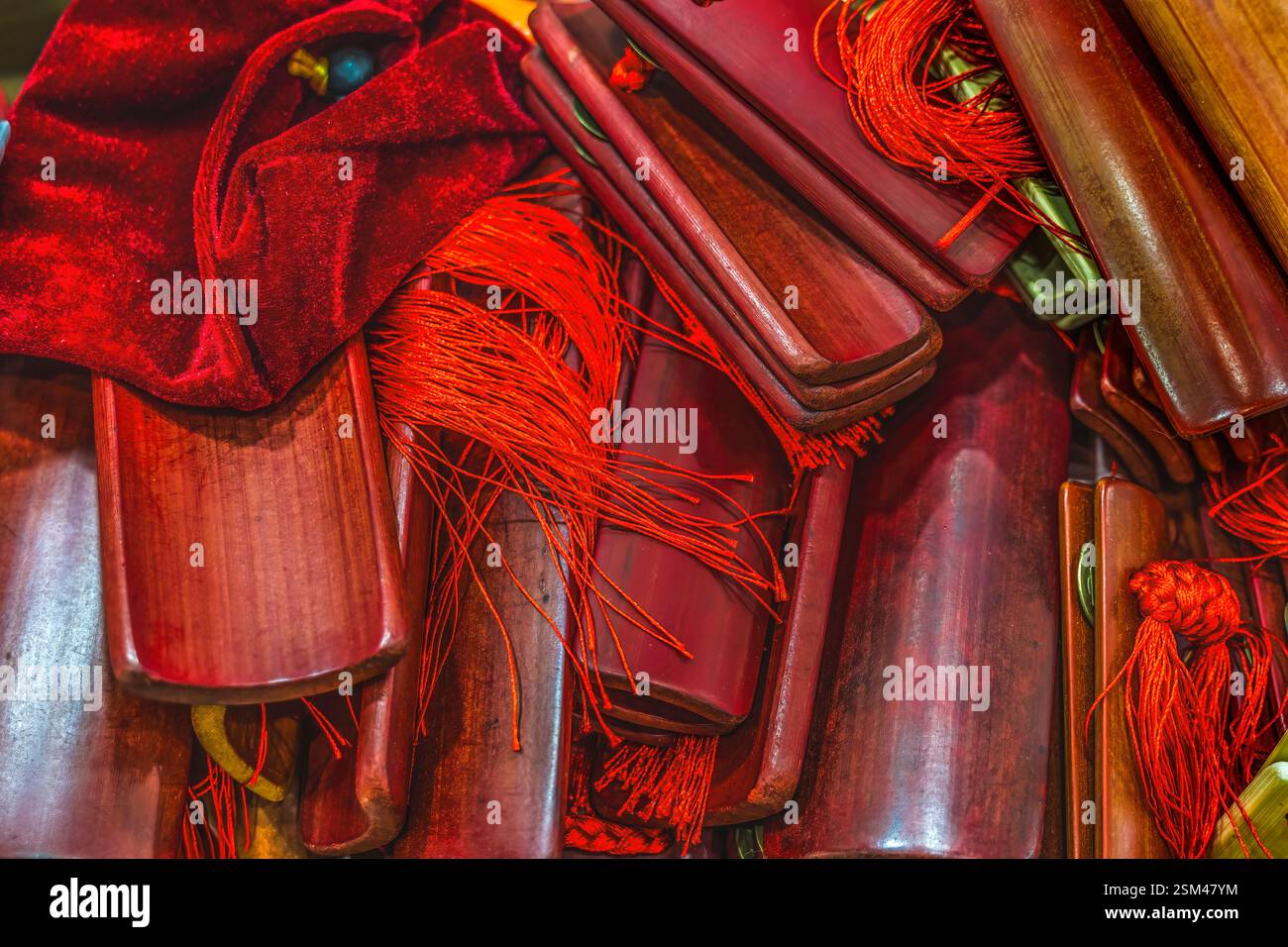 Colorful Bamboo Clappers Noisemakers Used Peking Opera Souvenirs ...