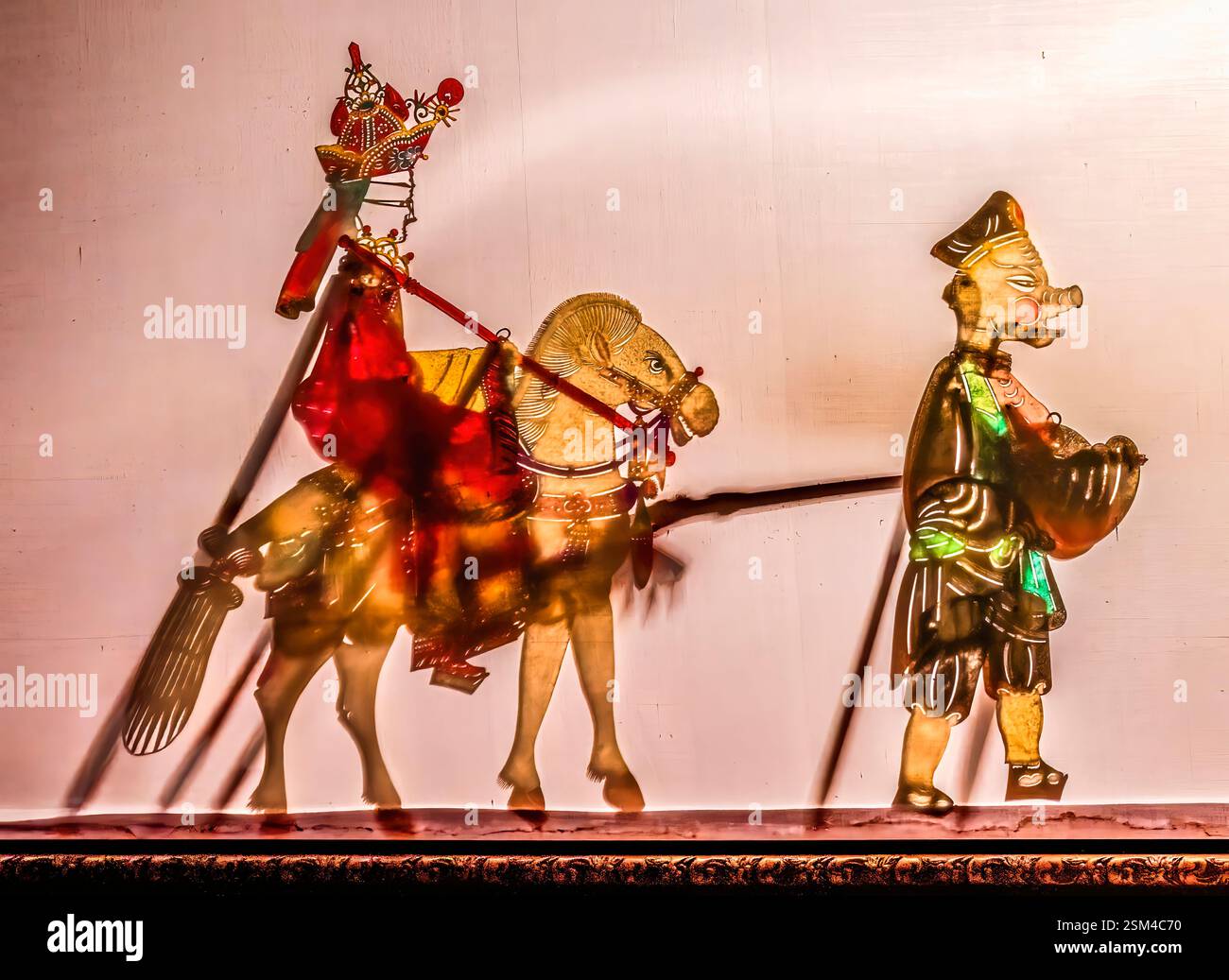 Colorful Traditional Shadow Puppets Buddhist Scholar Pig Journey to the ...