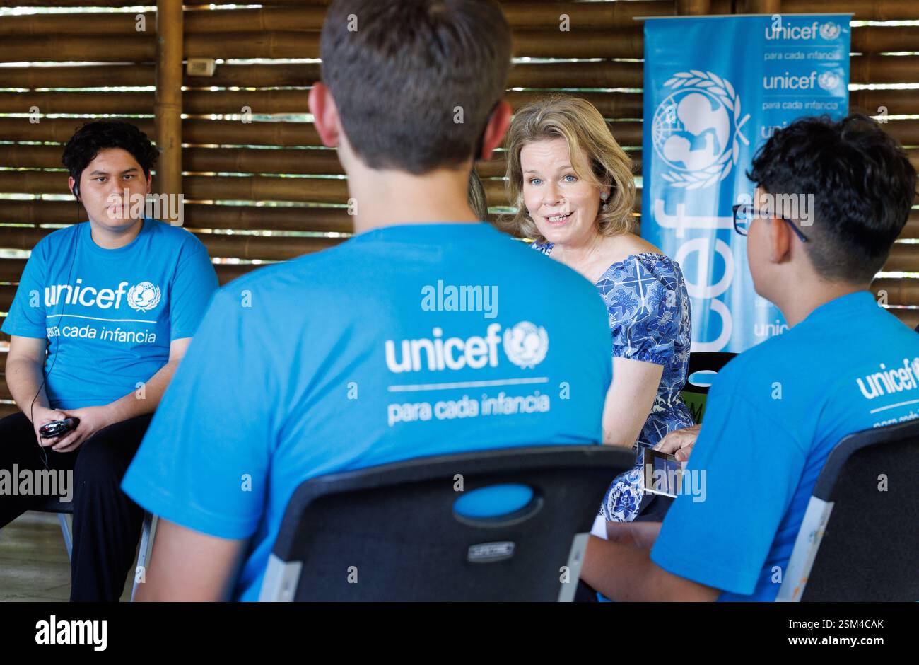 San Jose, Costa Rica. 12th Feb, 2025. Queen Mathilde of Belgium ...