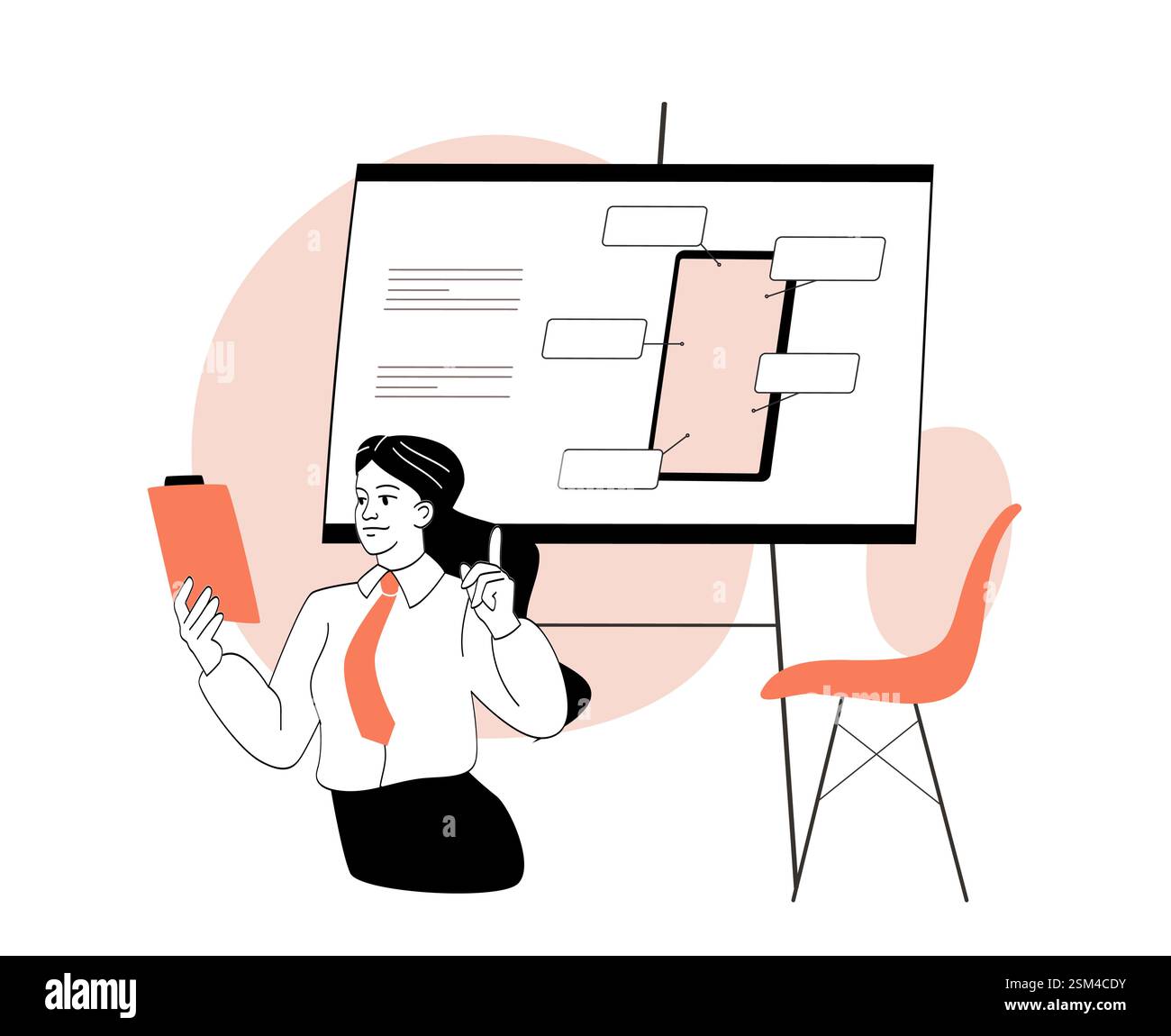 Professional businesswoman presenting project Cut Out Stock Images ...