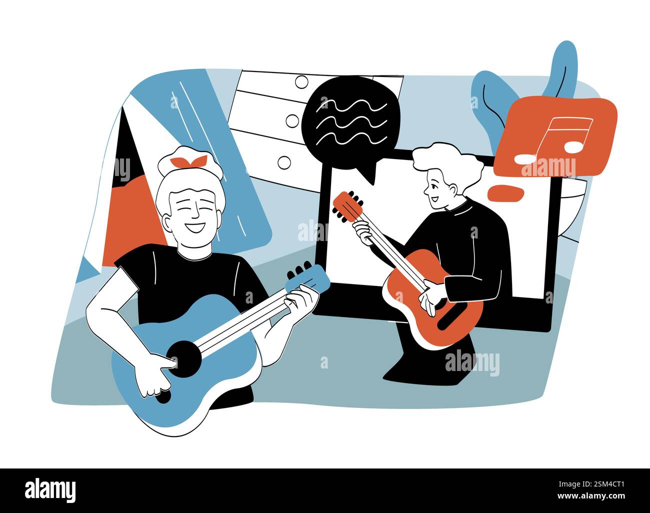 Music student teacher Stock Vector Images - Alamy