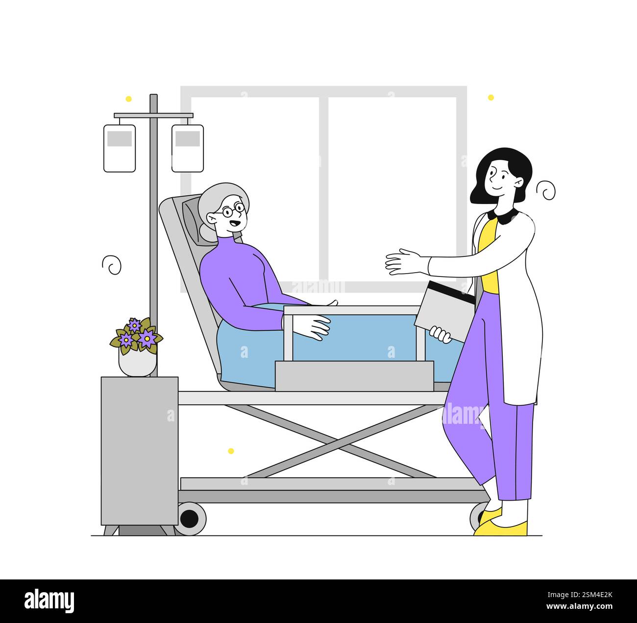 Doctor patient discussion in clinic Stock Vector Images - Alamy