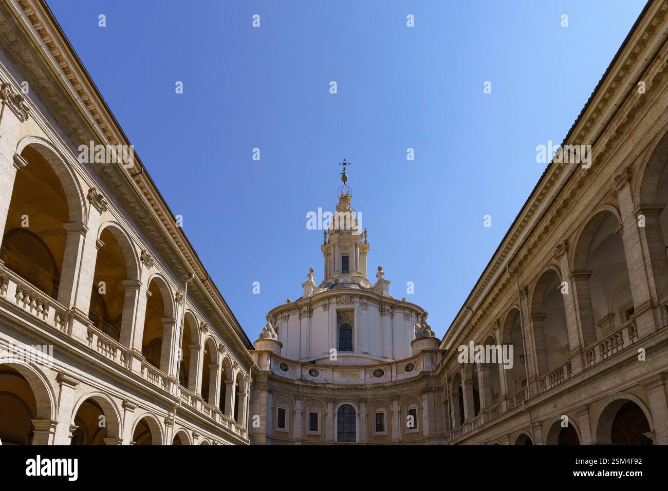 The 17th century Baroque church and courtyard Chiesa di Sant Ivo alla ...