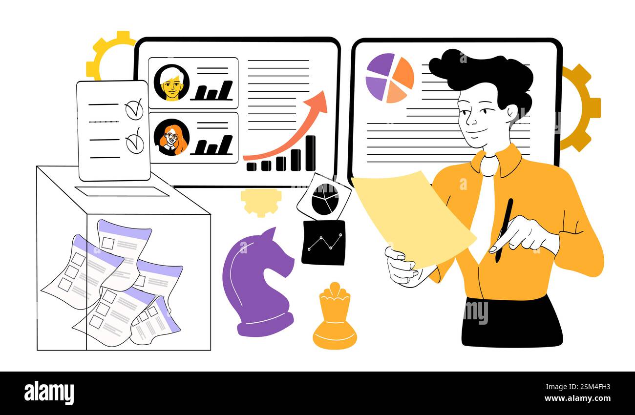 Business strategy and data analysis concept Stock Vector Image & Art ...