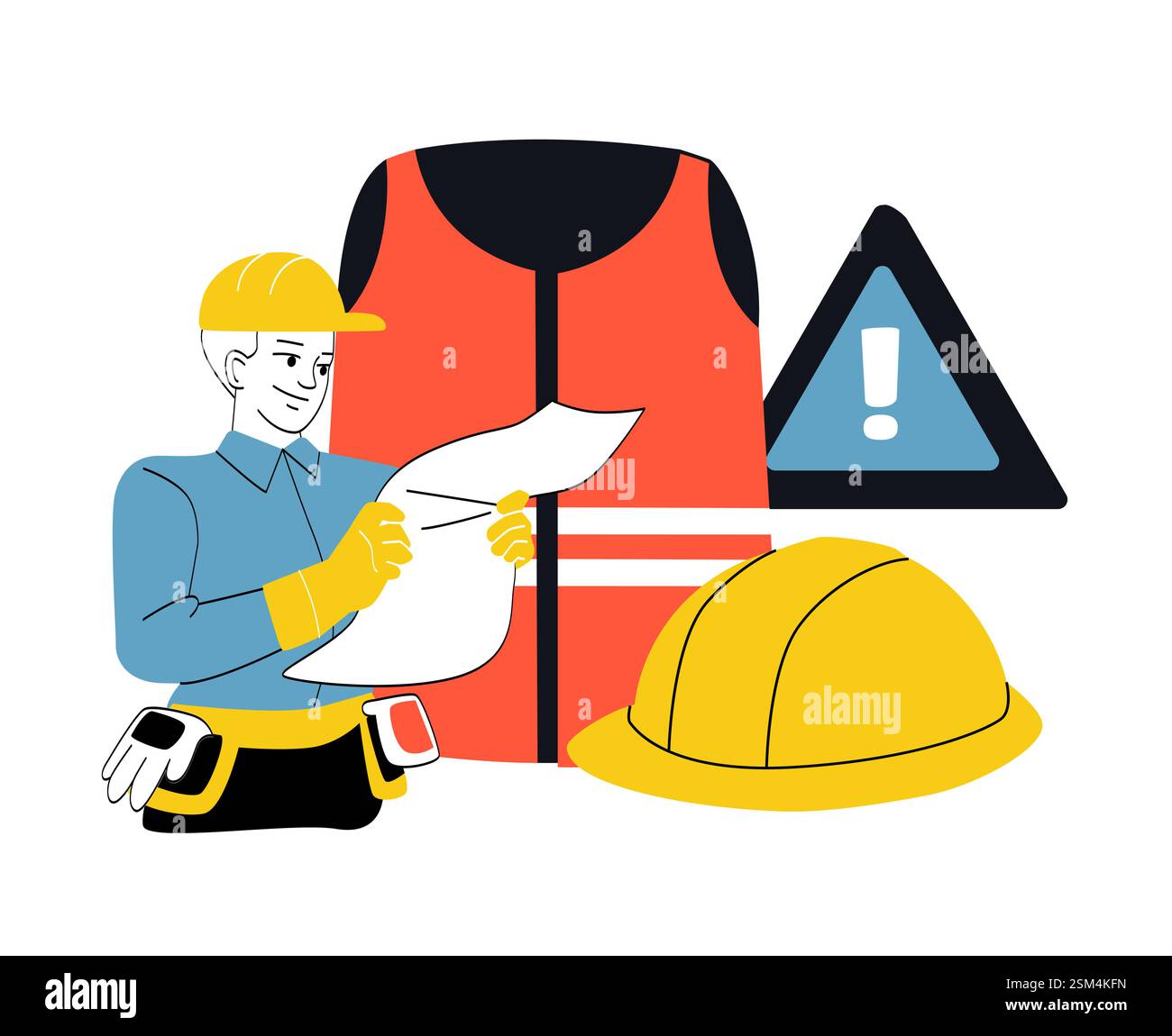 Occupational safety hazard worker Stock Vector Images - Alamy