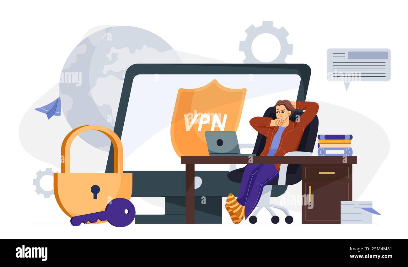 Cybersecurity concept vpn technology hi-res stock photography and ...