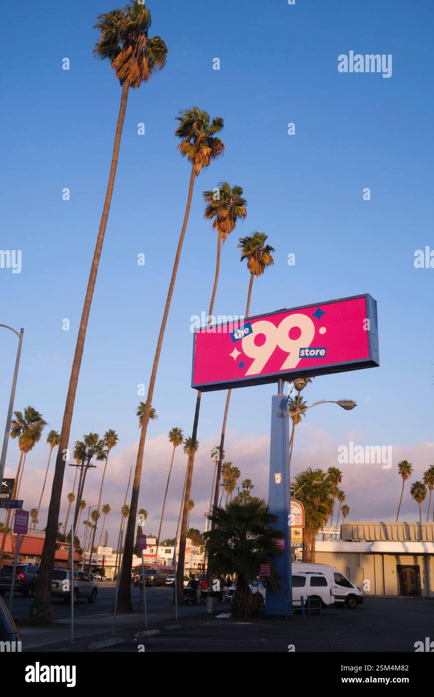 Sign for The 99 Cent Store (no longer in business) Sunset Boulevard ...