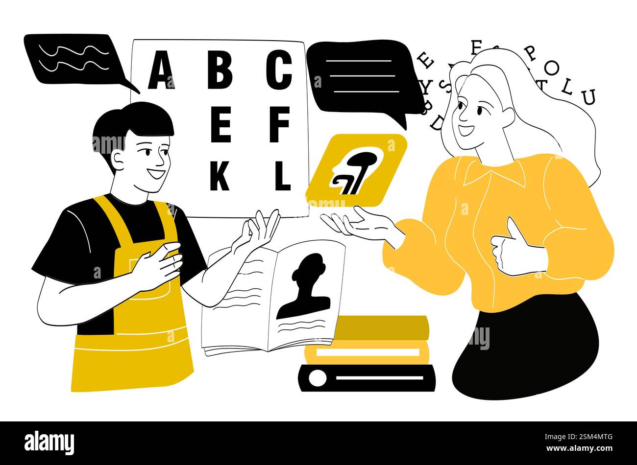 Visual learning student Stock Vector Images - Alamy