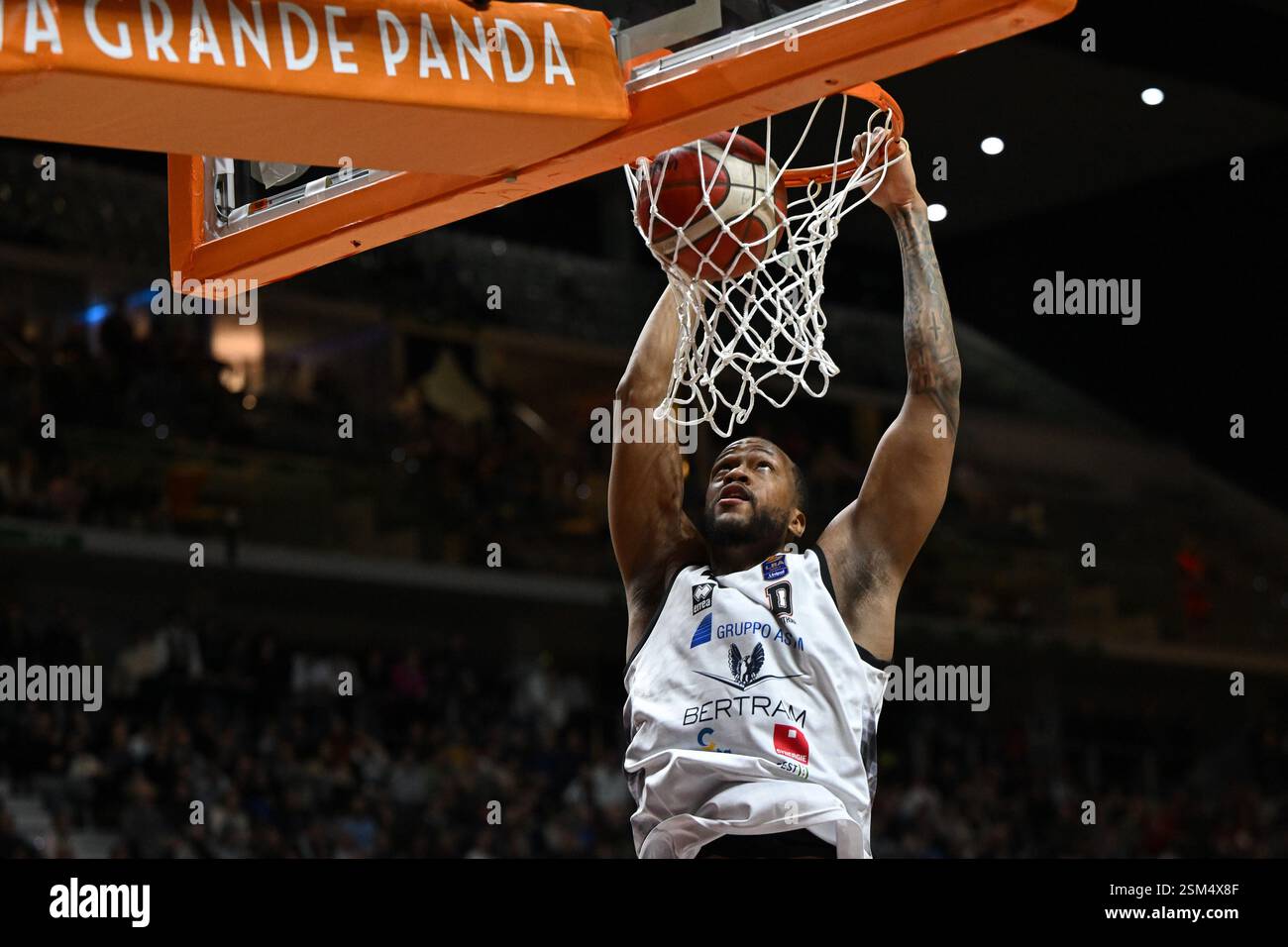Justin Gorham of Bertram Derthona Tortona in action during the LBA ...