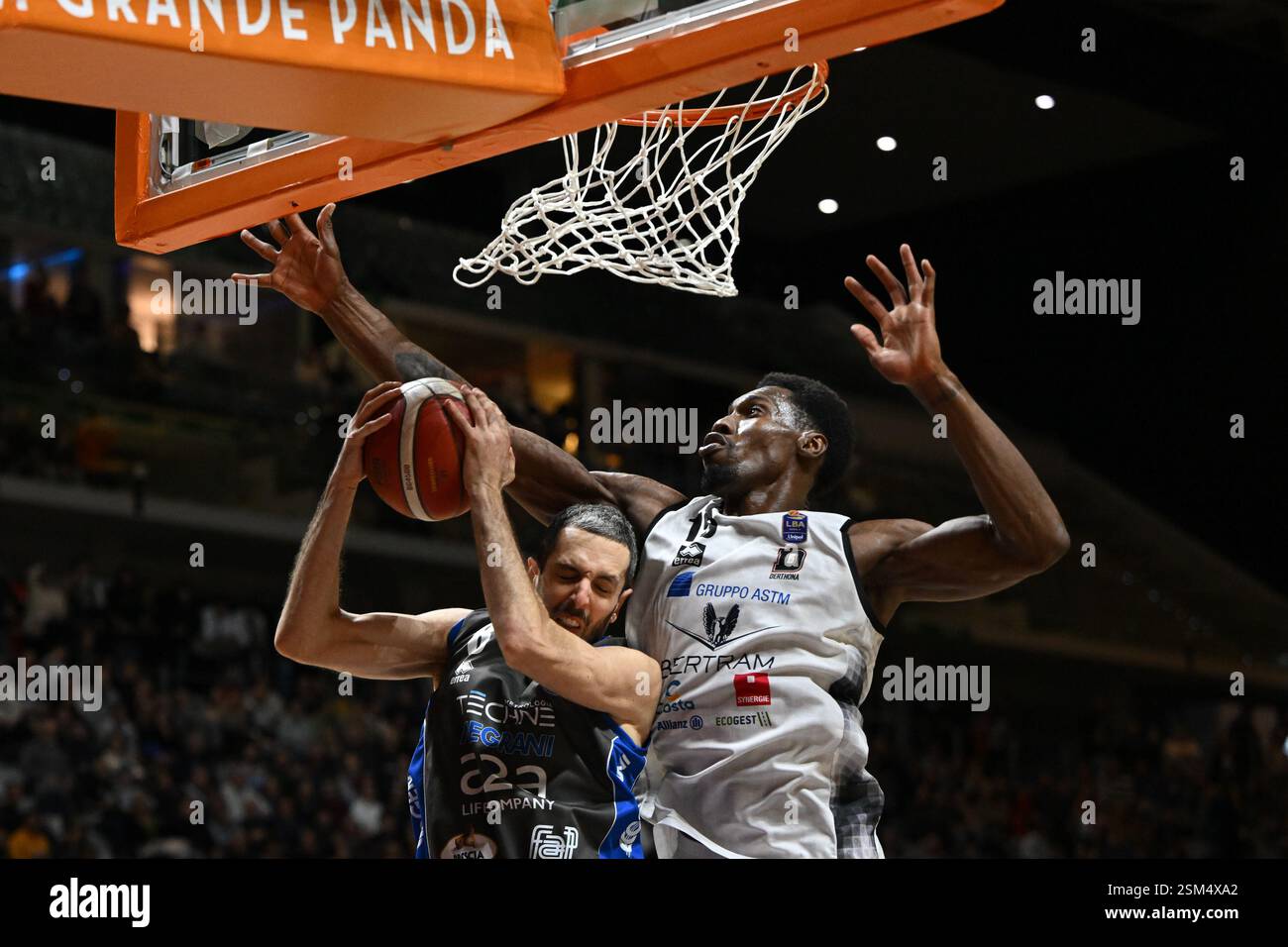 Paul Stephan Biligha of Bertram Derthona Tortona in action during the ...