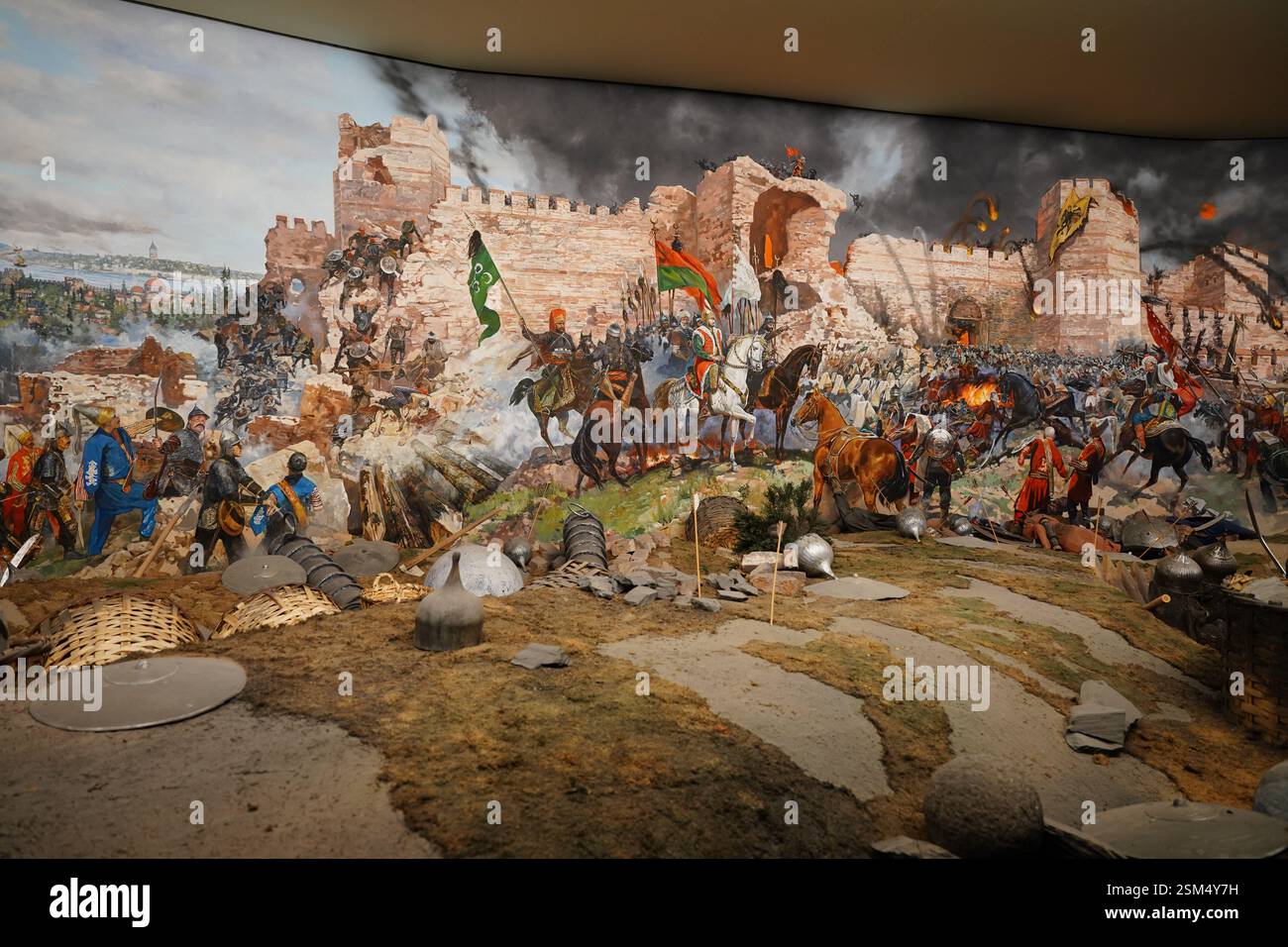 ISTANBUL, TURKIYE - AUGUST 04, 2024: Diorama of Conquest of Istanbul in ...