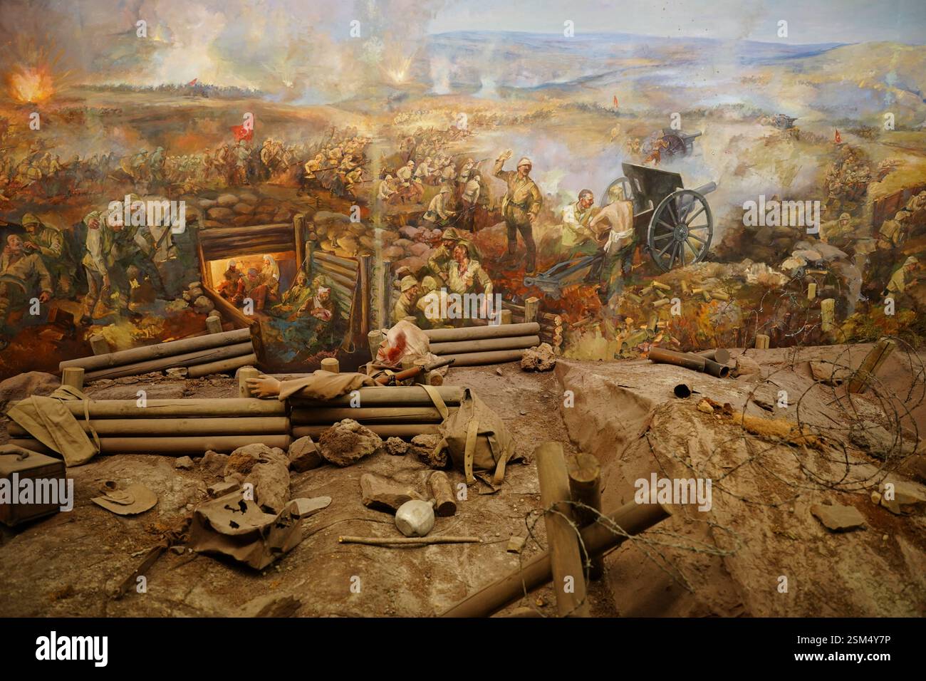 ISTANBUL, TURKIYE - AUGUST 04, 2024: Diorama of Canakkale War in ...