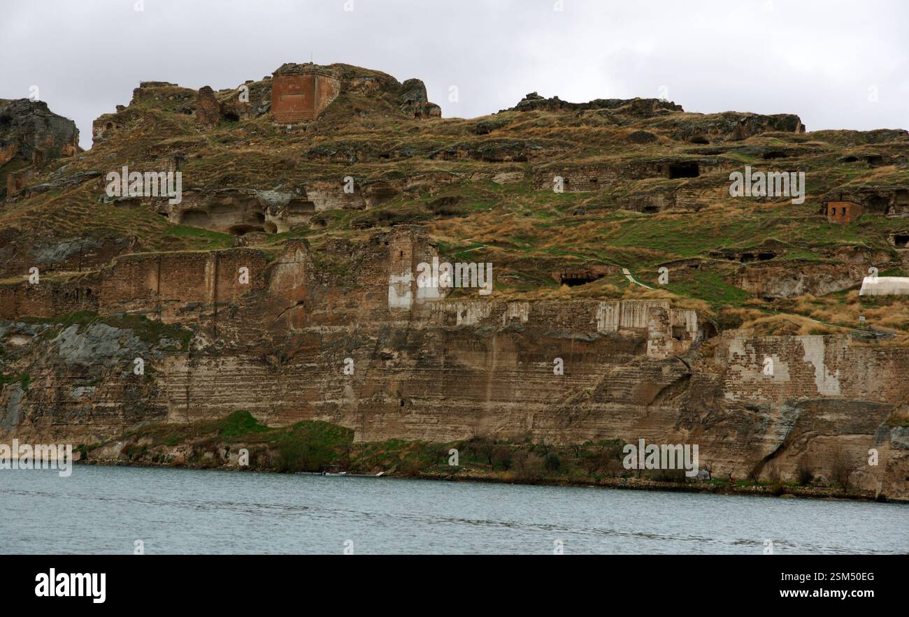 Rumkale, located in Gaziantep, Turkey, has survived from the ancient ...
