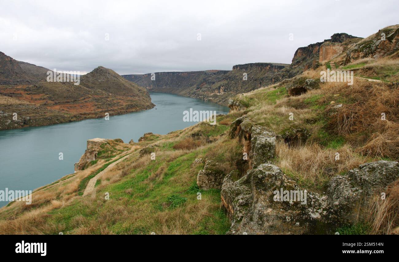 Rumkale, located in Gaziantep, Turkey, has survived from the ancient ...