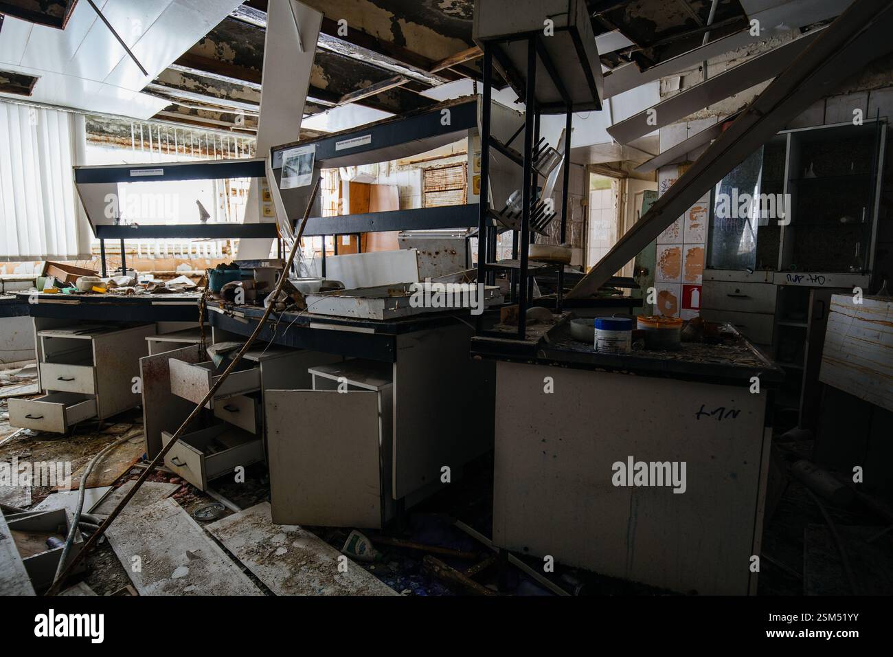Old abandoned ruined chemical laboratory Stock Photo - Alamy