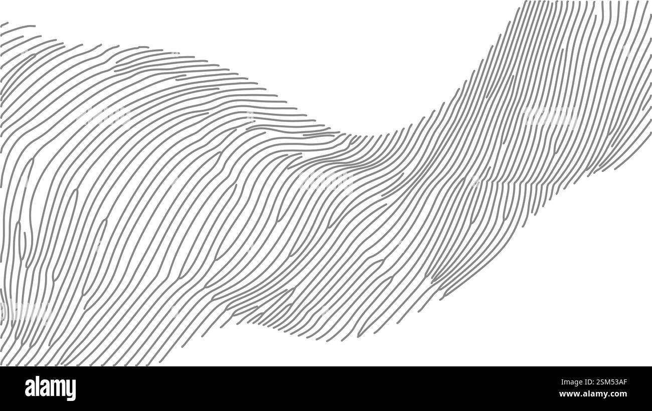 Abstract curved line pattern design. Gray flowing lines create ...