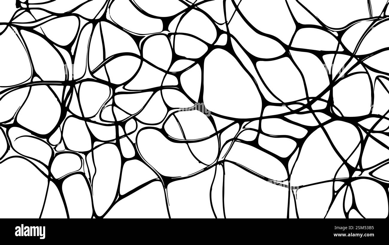 Abstract web pattern background. Interconnected lines form organic ...