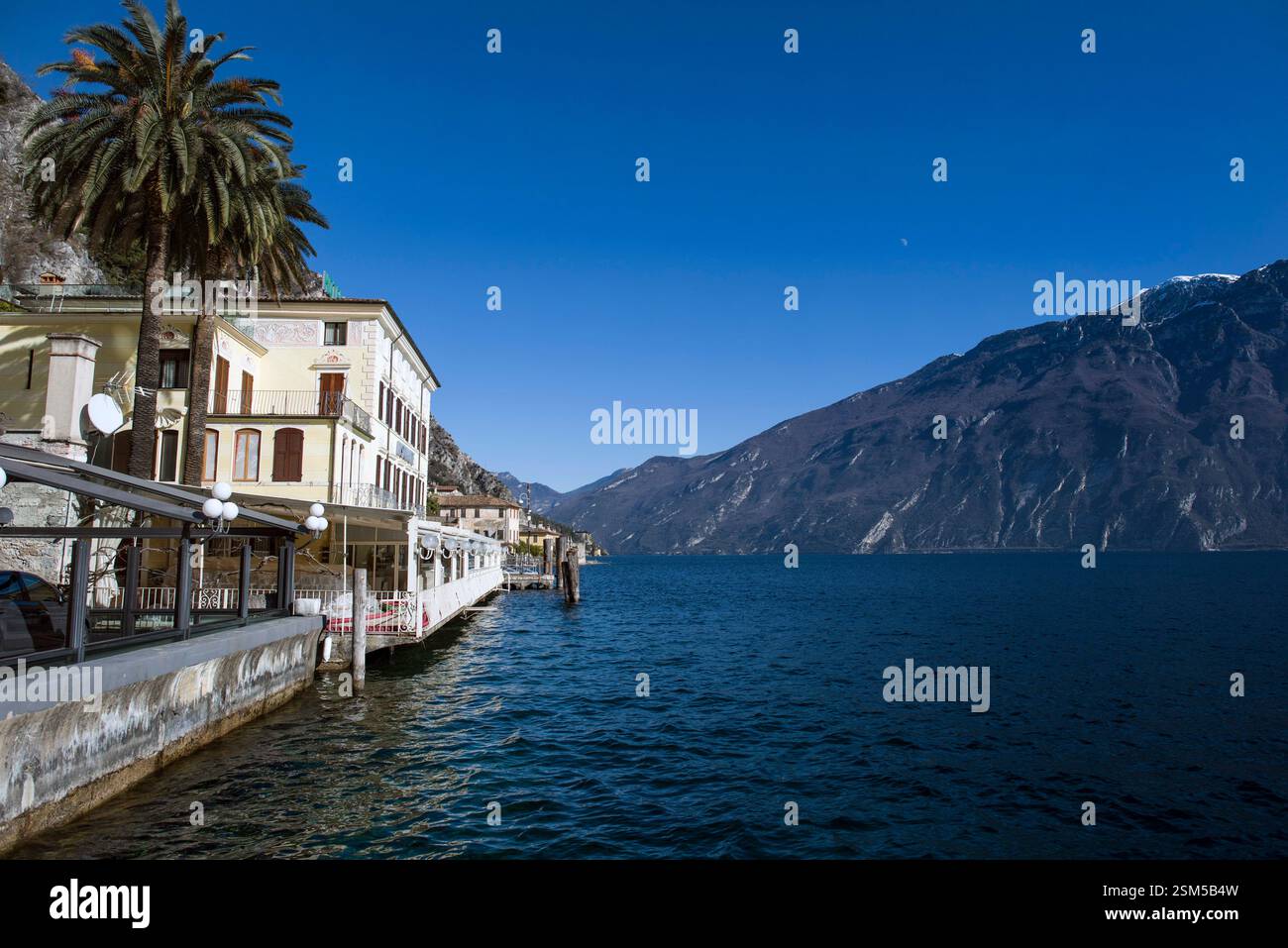 Limone Sul Garda, Italy. 5th Feb, 2025. A view at Limone sul Garda town ...