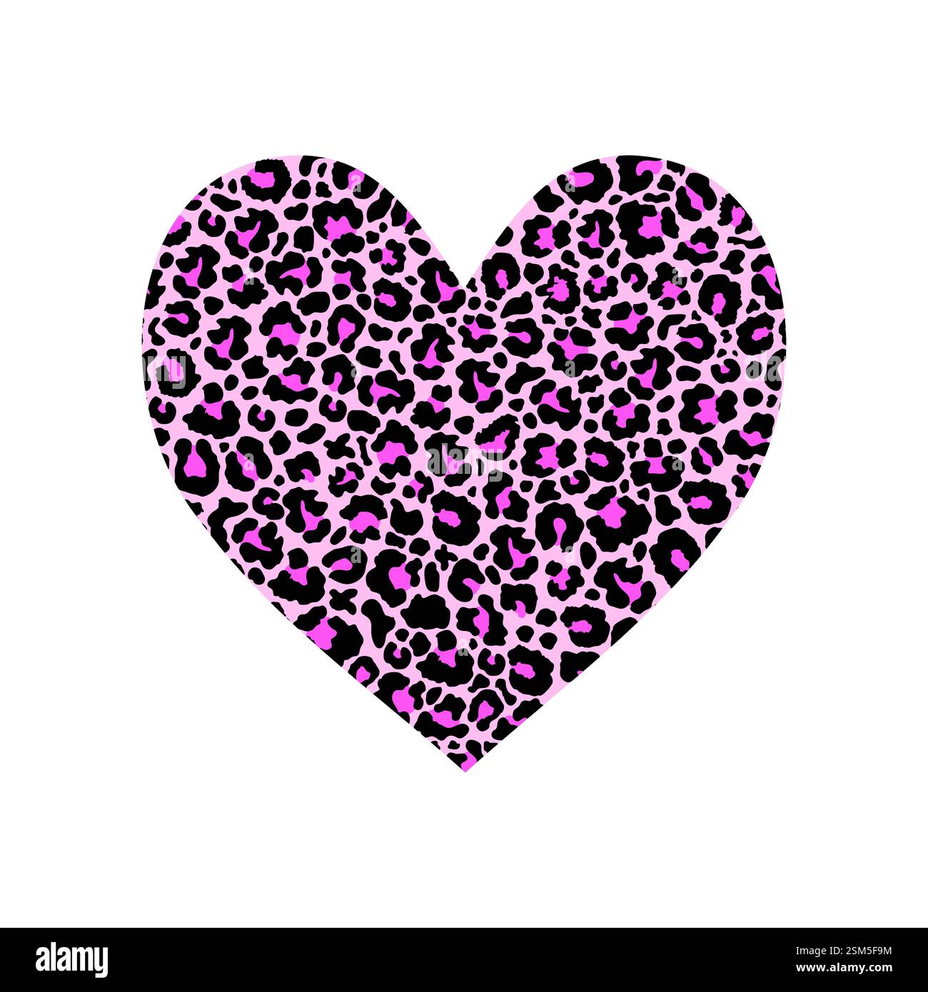Leopard print heart vector Stock Vector Images - Alamy
