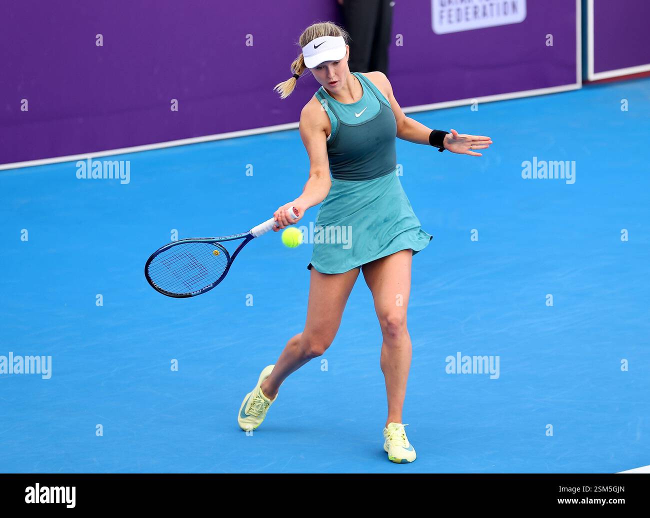 Action from the WTA Qatar Total Engergies tennis tournament in Qatar ...