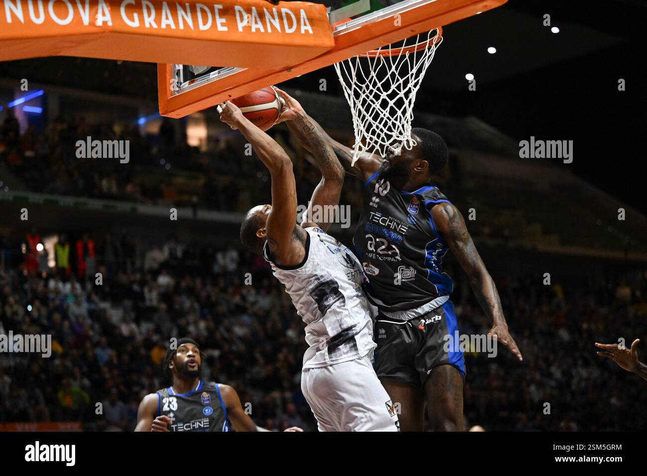 Turin, Italy. 12th Feb, 2025. Justin Gorham of Bertram Derthona Tortona ...
