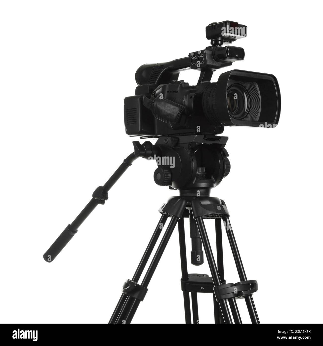 Modern professional video camera isolated on white Stock Photo - Alamy