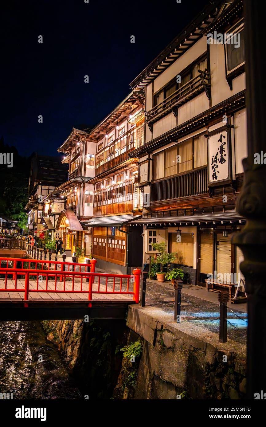 Ginzan Onsen in Obanazawa, Yamagata Prefecture, Japan Stock Photo - Alamy