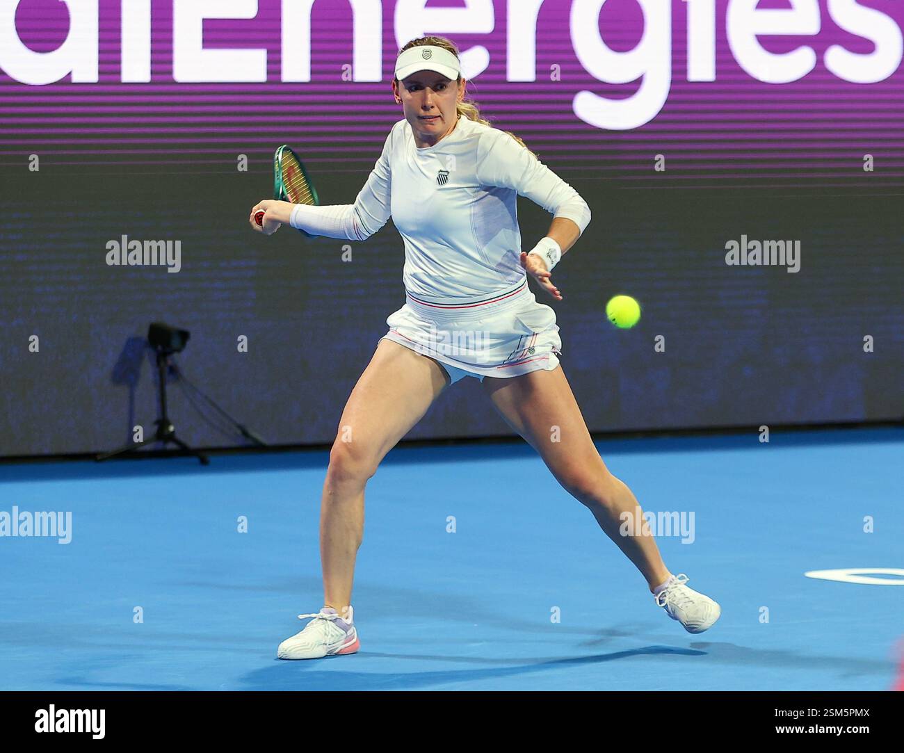 Action from the WTA Qatar Total Engergies tennis tournament in Qatar ...