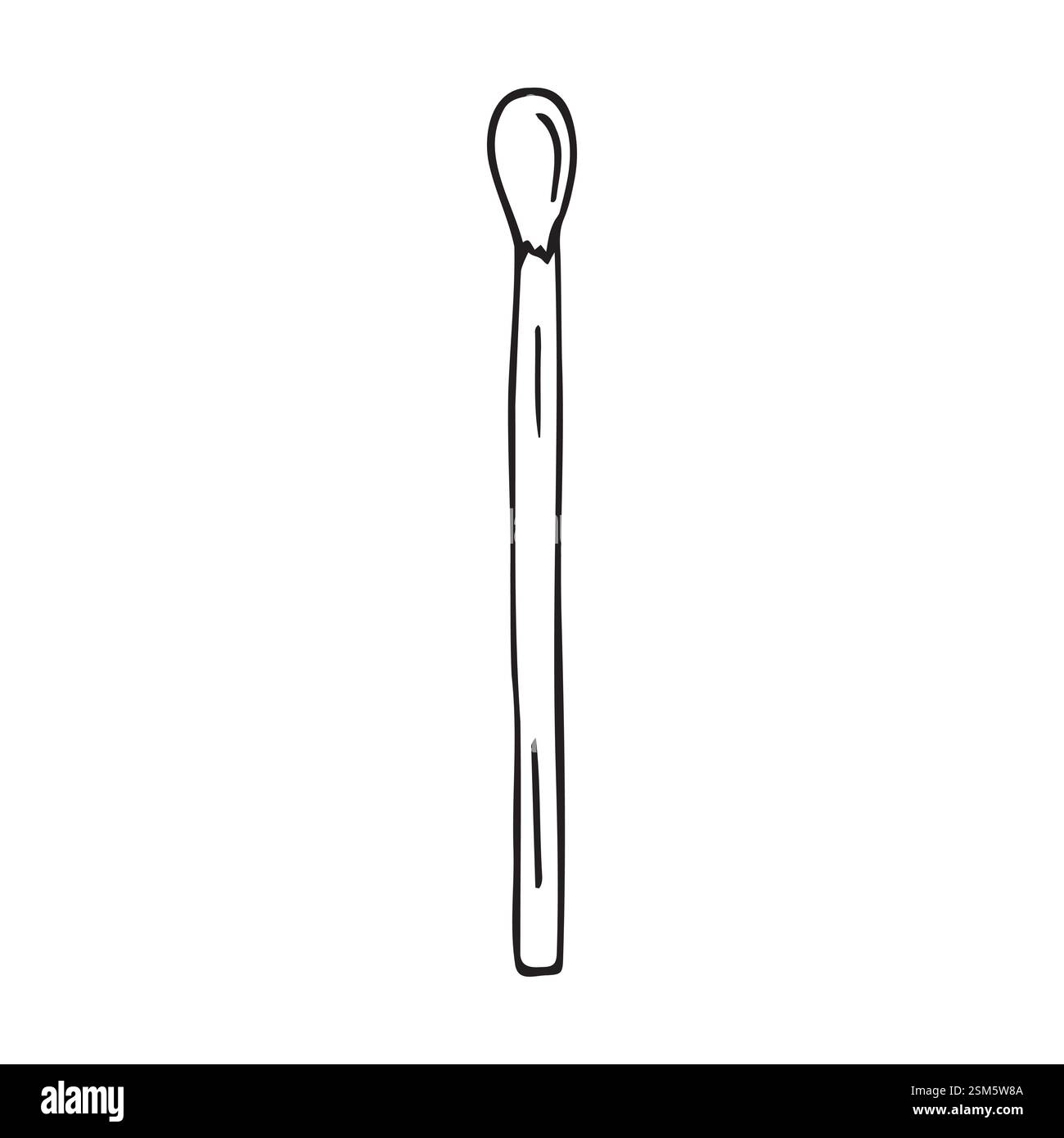 Vector hand drawn sketch doodle outline fire match isolated on white ...