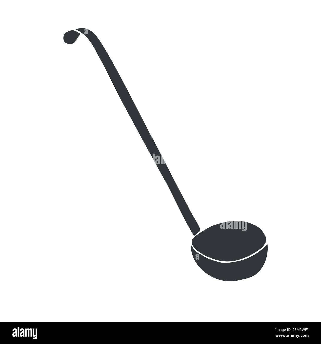 Vector hand drawn sketch doodle ladle isolated on white background ...