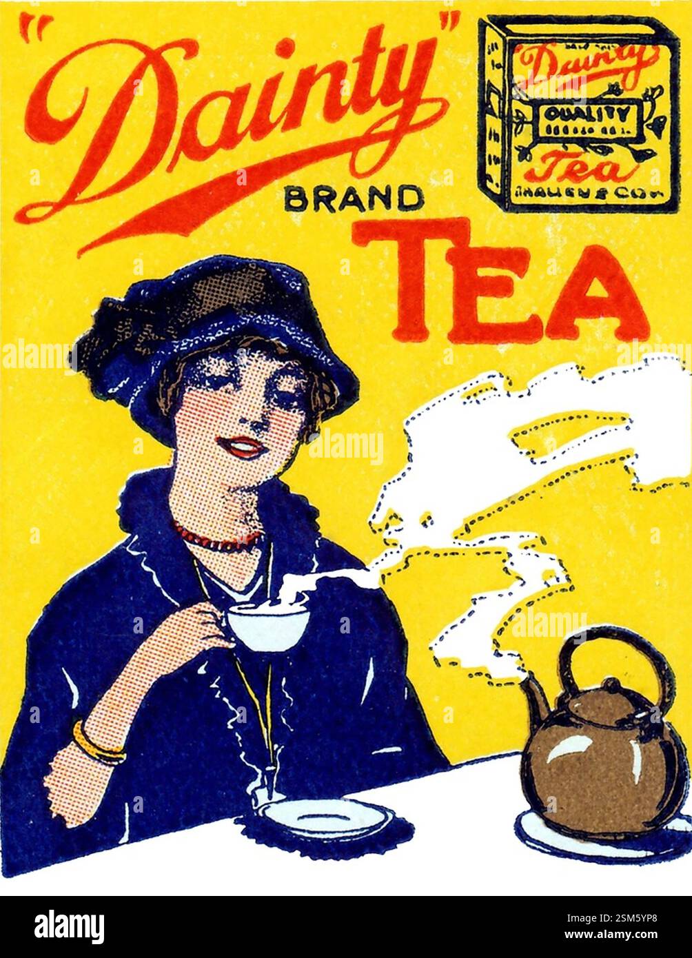 DAINTY TEA Poster for a British tea brand about 1920 Stock Photo - Alamy