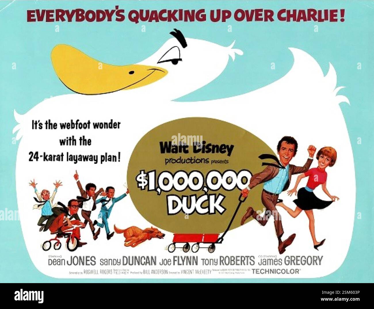 THE MILLION DOLLAR DUCK 1971 Buena Vista Distribution film Stock Photo ...