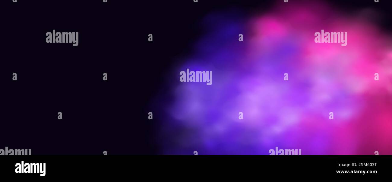 Magic cigarette vapor.Atmospheric neon purple clouds.Magical fantasy ...