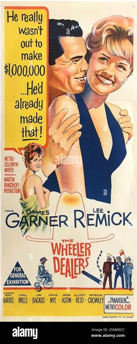 THE WHEELER DEALERS Poster for 1963 MGM film with Lee Remick and James ...
