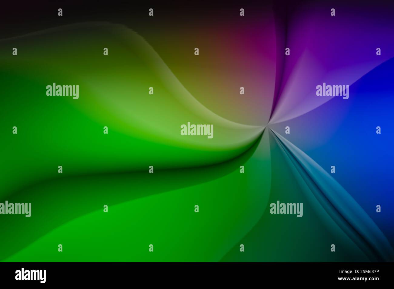 abstract 3d background, wave shape ornamental clean in green, pink ...