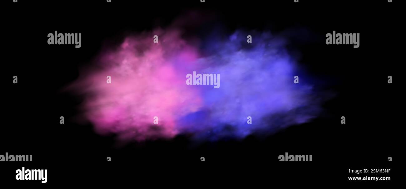 Magic cigarette vapor.Atmospheric neon purple clouds.Magical fantasy ...