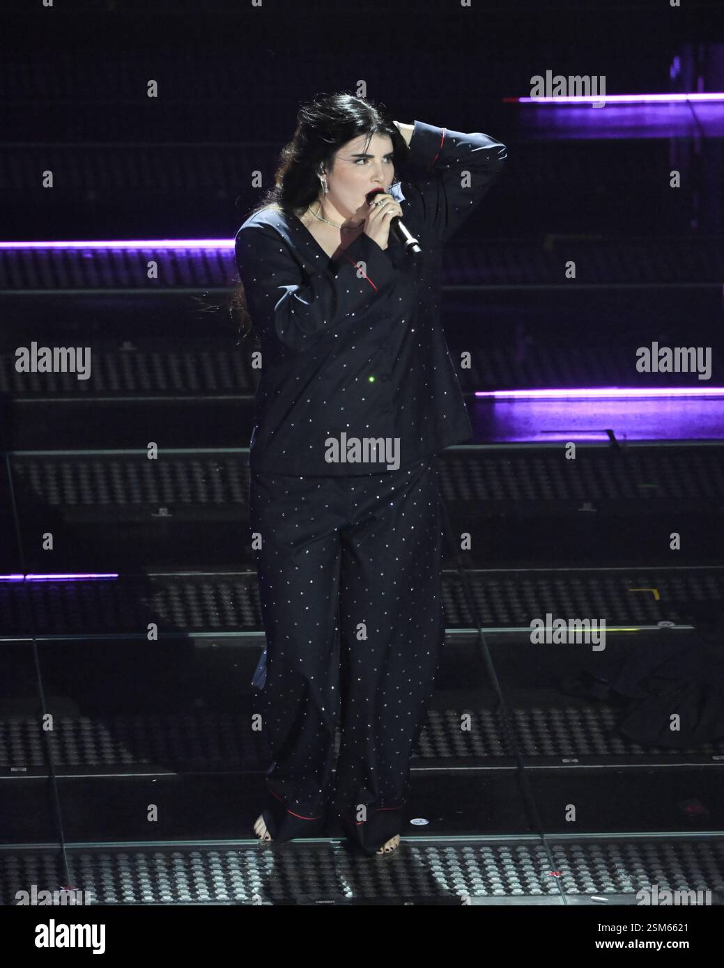 Sanremo, . 12th Feb, 2025. Second Evening. In the photo: Maria Tomba ...