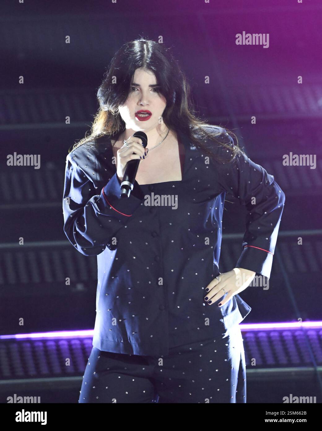 Sanremo, . 12th Feb, 2025. Second Evening. In the photo: Maria Tomba ...