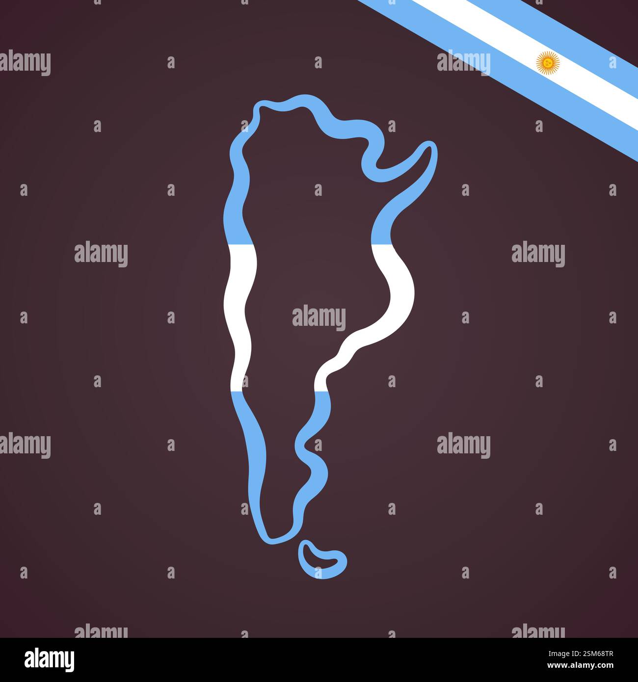 Flag argentina in shape Stock Vector Images - Alamy