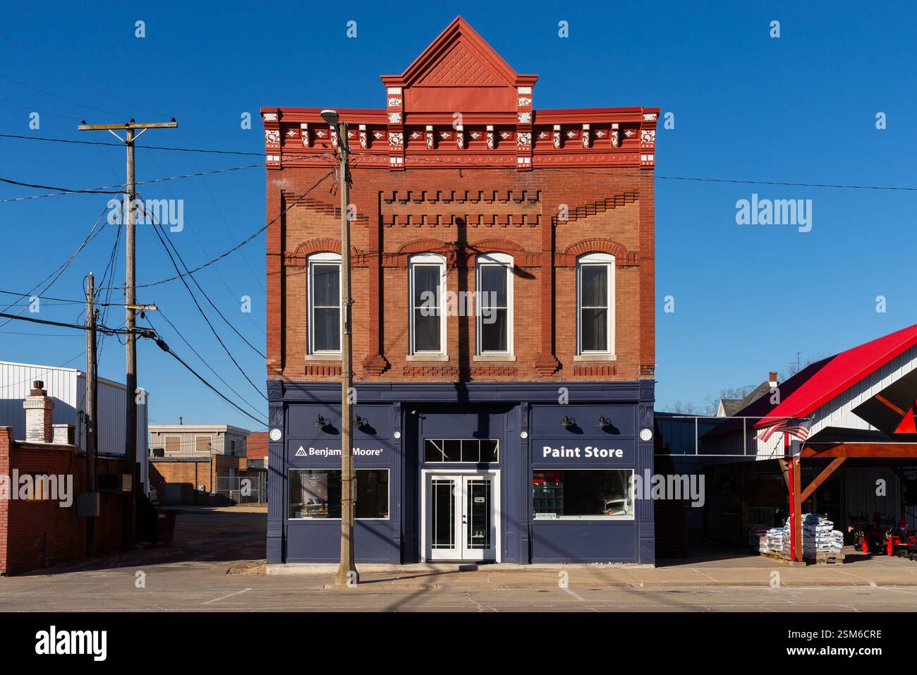 Stockton, Illinois - United States - February 10th, 2025: Downtown ...